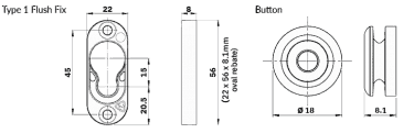 Button Fix Type 1 Flush - Indasol