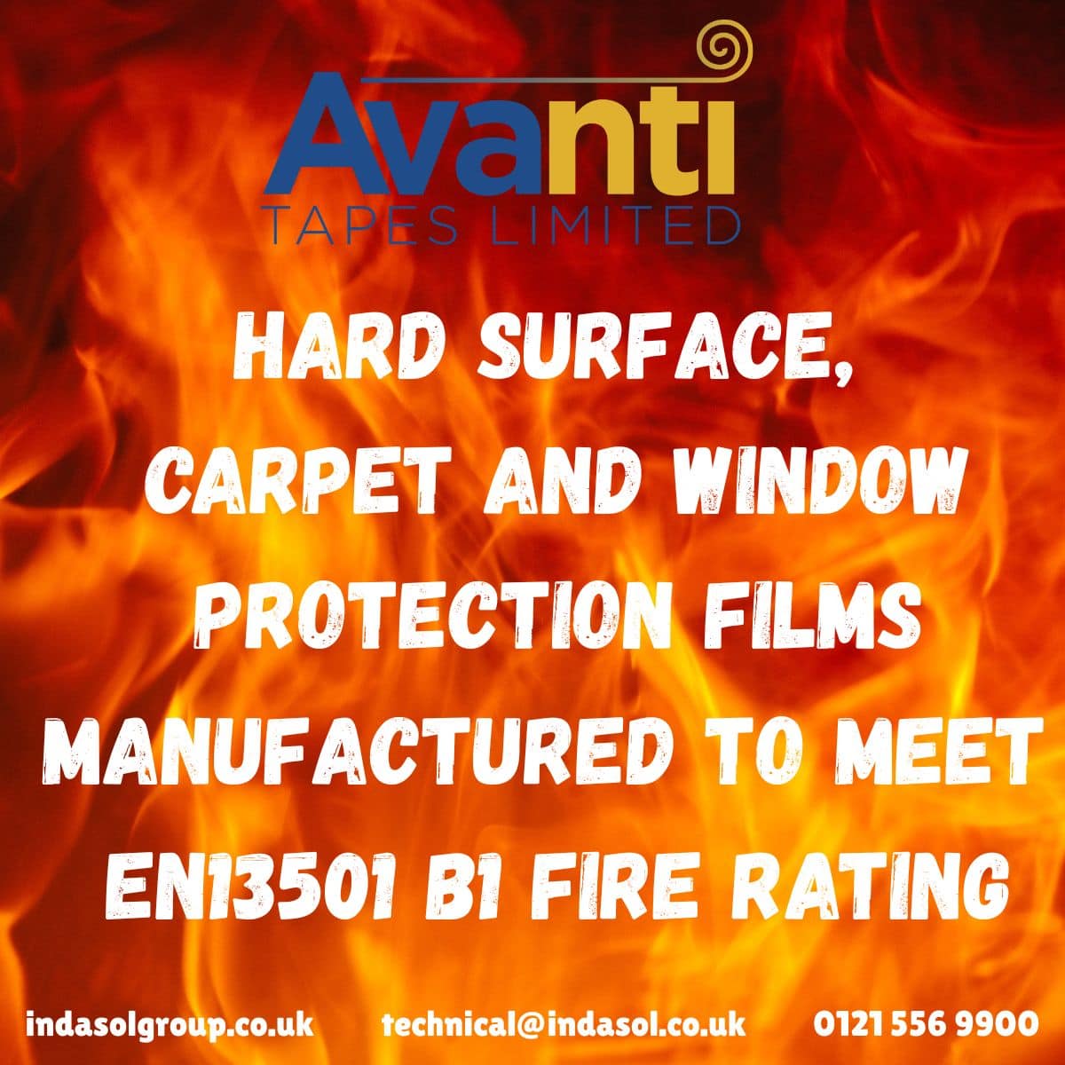 Avanti Tapes Ltd - EN13501 B1 Fire Rating - Indasol
